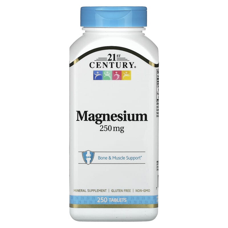 21st Century Magnesium 250 mg 250 Tablets Hỗ Trợ Sức Khỏe