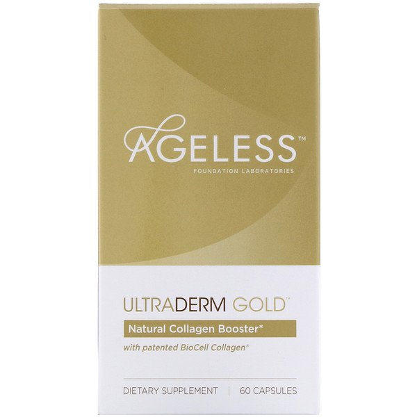 Ageless Foundation Laboratories UltraDerm Gold Natural Collagen Booster ...