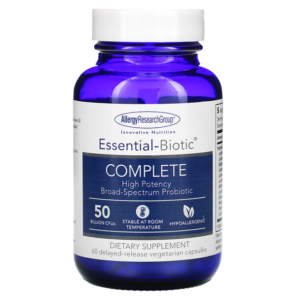 Allergy Research Group Essential-Biotic Complete 50 Billion CFUs 60 ...