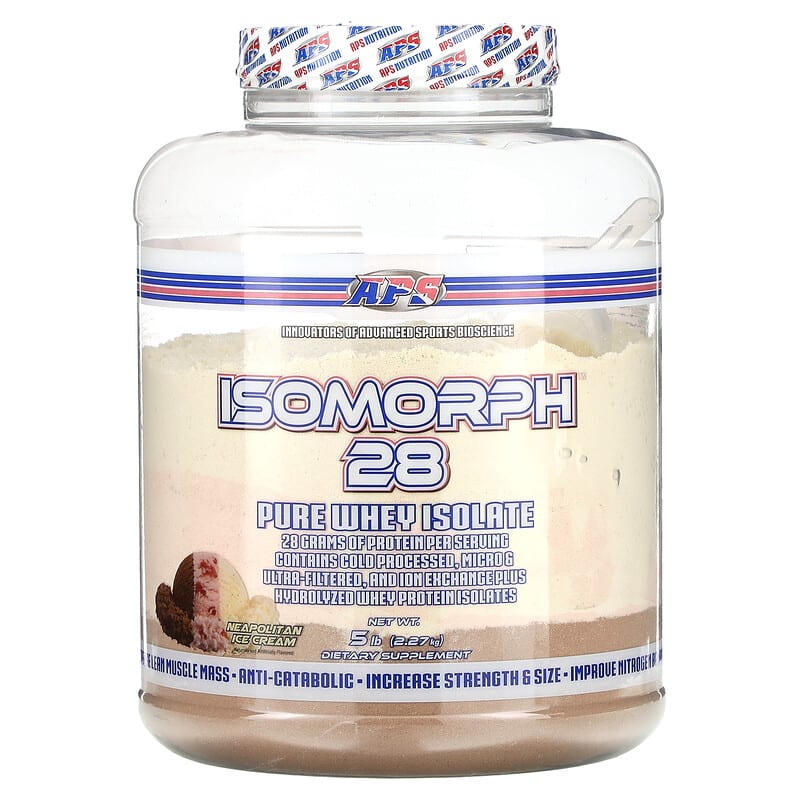 Aps Isomorph 28 Pure Whey Isolate Neapolitan 5lbs