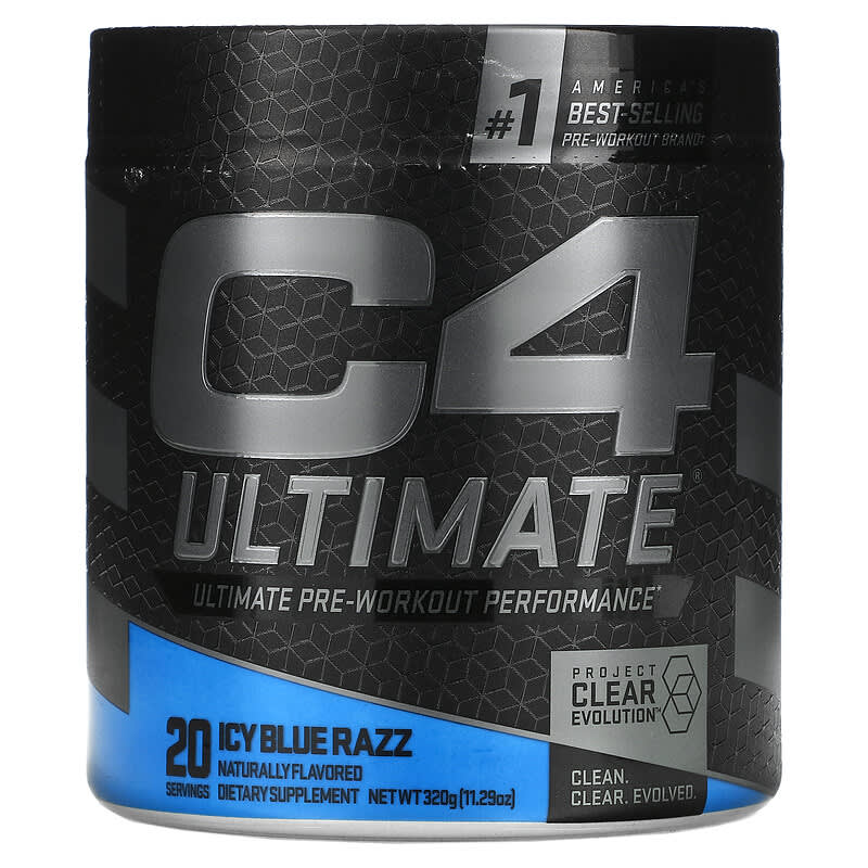 Cellucor C4 Ultimate Pre-Workout Performance Icy Blue Razz 11.29 oz ...