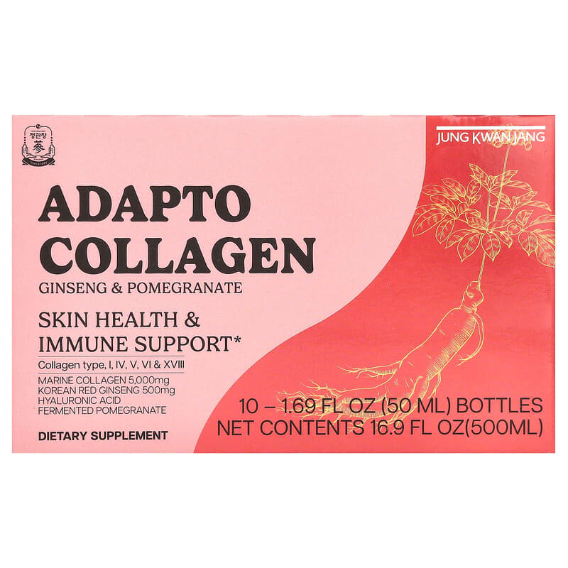 Cheongkwanjang Adapto Collagen Ginseng Pomegranate 10 Bottles