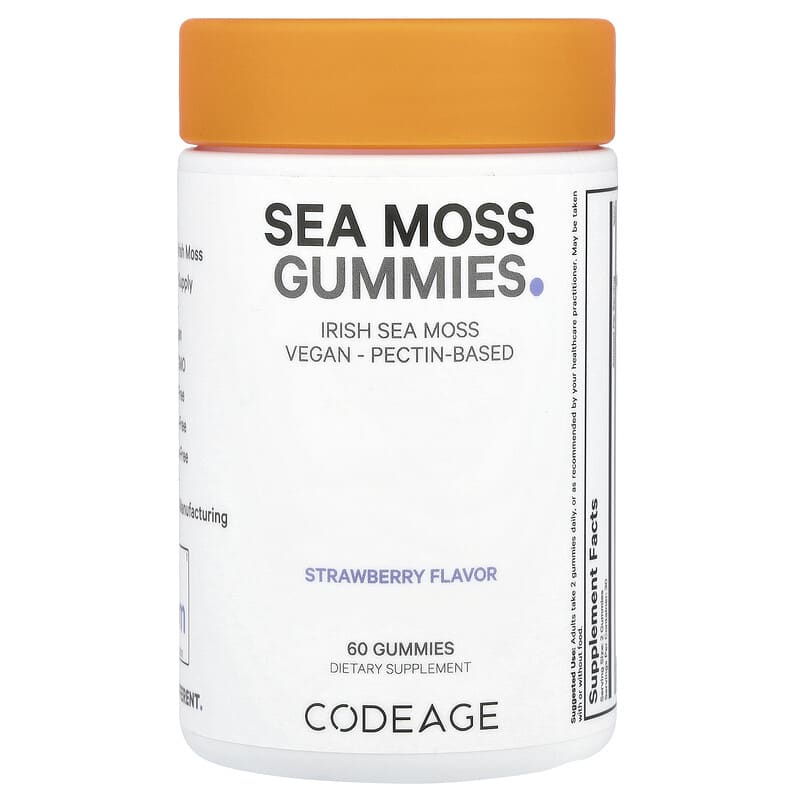 Codeage Sea Moss Gummies Strawberry 60 Gummies bổ sung sức khỏe