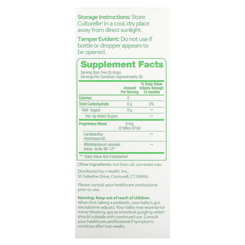 Culturelle Probiotics Baby Calm + Comfort Probiotic + Chamomile Drops 0 ...