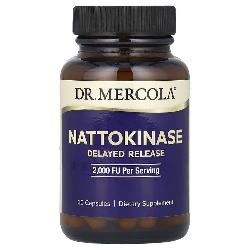 Dr Mercola Nattokinase 2000 Fu 60 Capsules hỗ trợ sức khỏe tim mạch