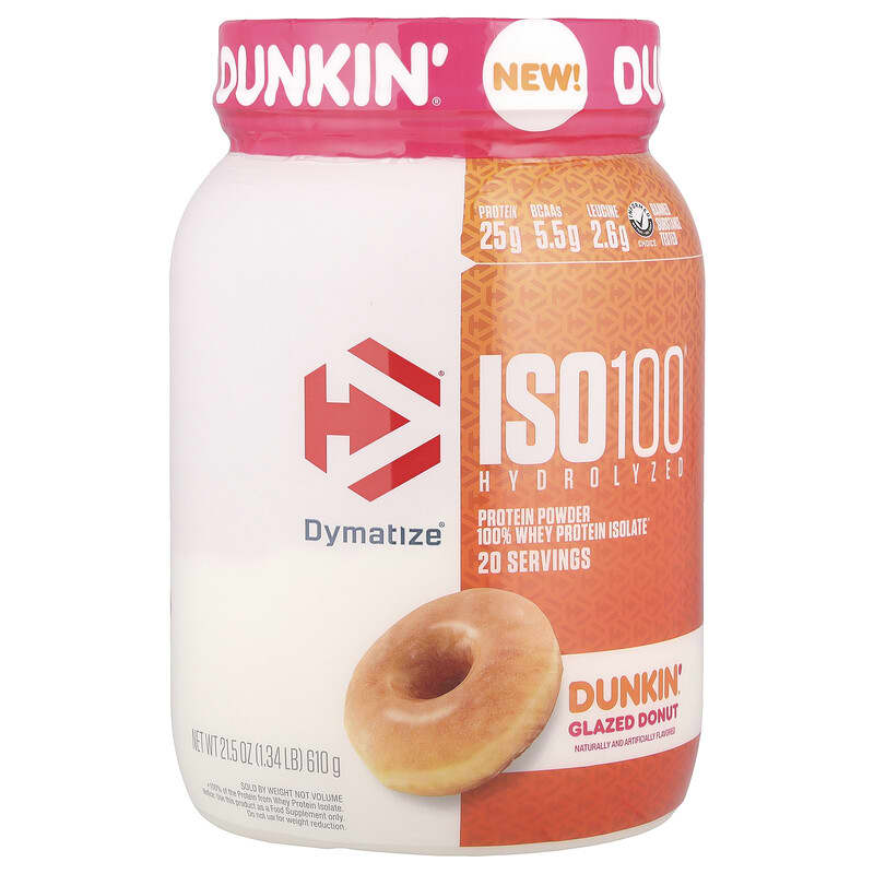 Dymatize Iso100 Whey Protein Dunkin Glazed Donut 1.34 lb