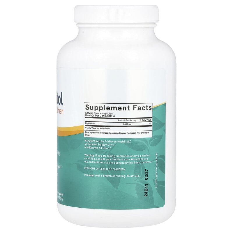 Fairhaven Health Myo-Inositol 240 Capsules for Women and Men