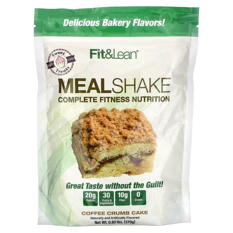 Fit & Lean Meal Shake Coffee Crumb Cake 370g Fitness Nutrition