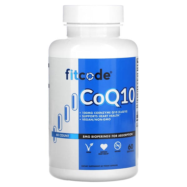 Viên uống CoQ10 100mg Fitcode, 60 viên hỗ trợ sức khỏe