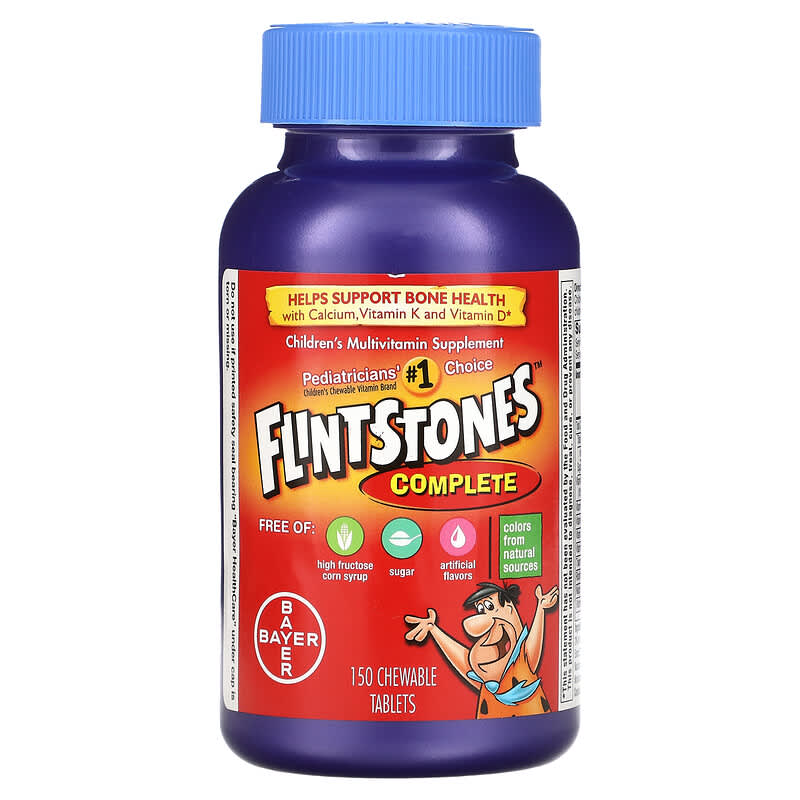 Flintstones Complete Children's Multivitamin Supplement 150 Chewable ...