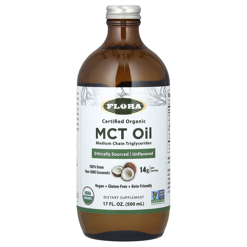 MCT Oil Không Vị Flora Organic 500ml 14g