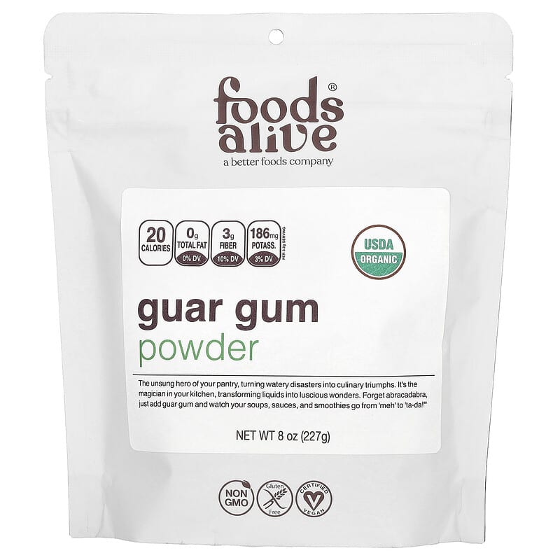 Guar Gum Powder 8 oz Foods Alive - Tăng độ sánh tự nhiên