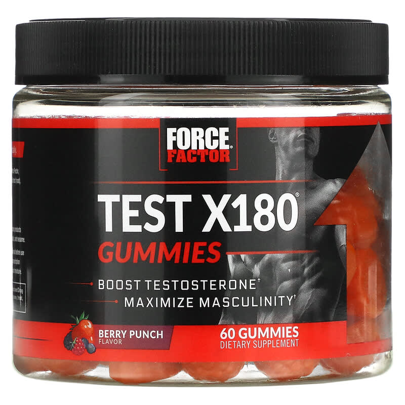 Force Factor Test X180 Berry Punch 60 Gummies | XaXi