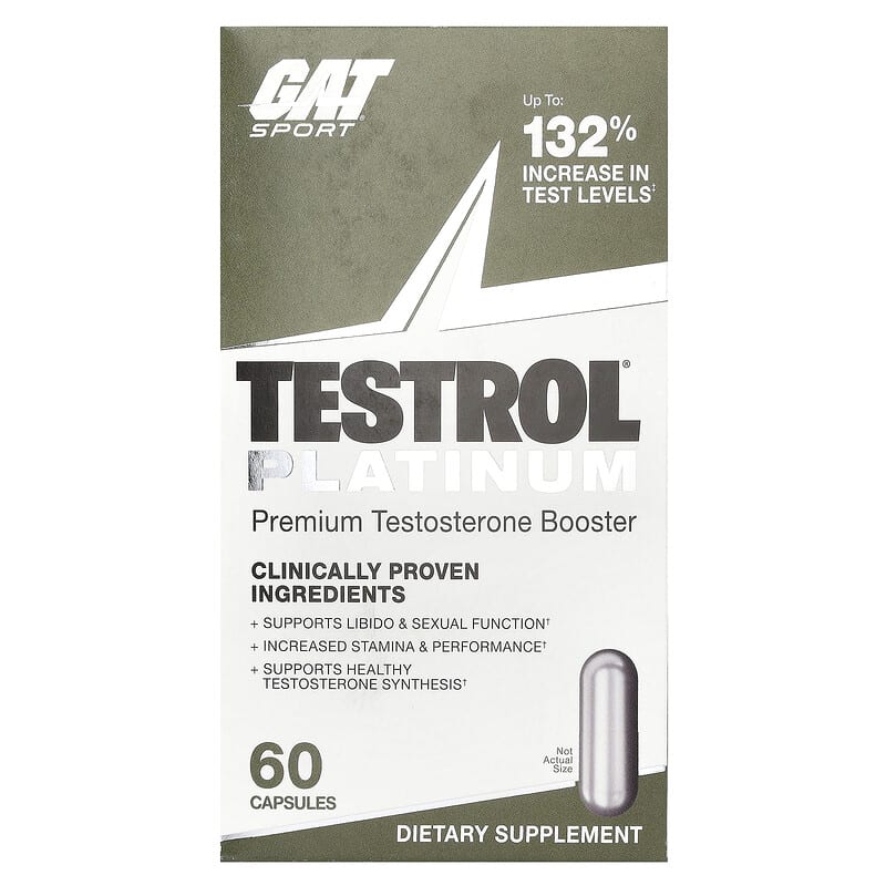 GAT Testrol Platinum Testosterone Booster 60 Capsules