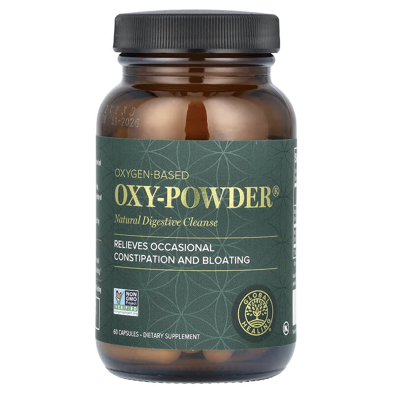 Oxy-Powder Natural Digestive Cleanse 60 Capsules Global Healing