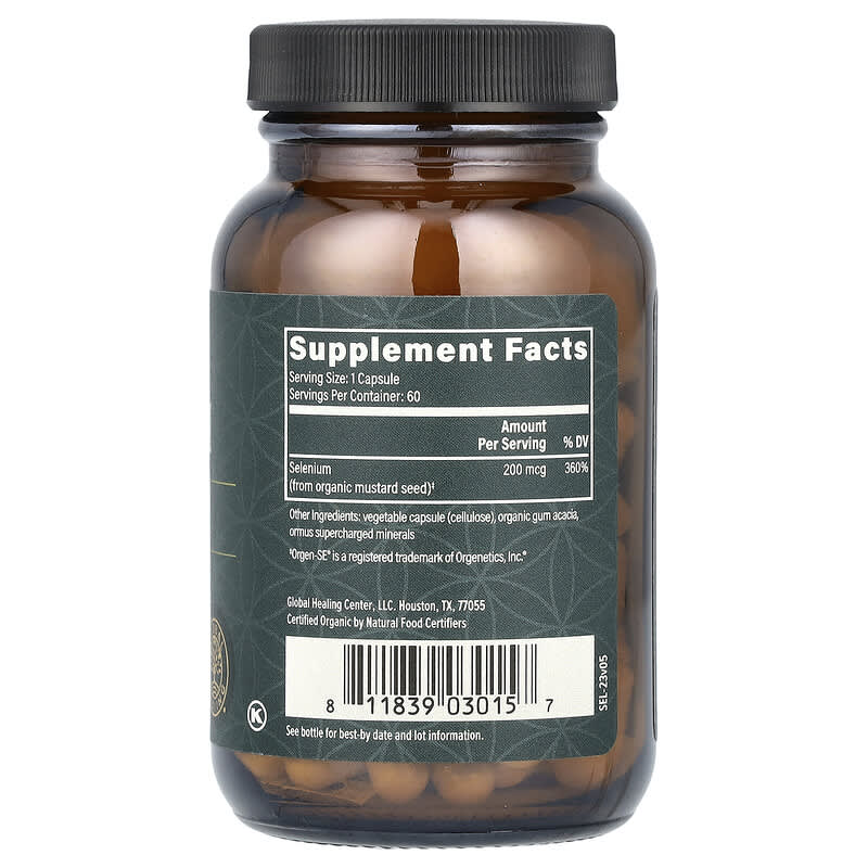 Global Healing Plant-Based Selenium 60 Capsules bổ sung tự nhiên