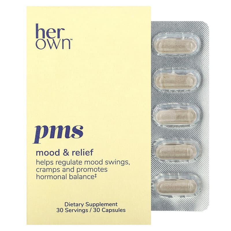Her Own PMS 30 Capsules - Giải Pháp Cho Kỳ Kinh Nguyệt
