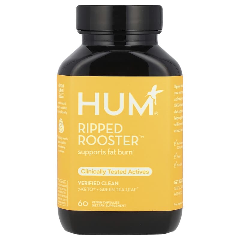 Hum Nutrition Ripped Rooster 60 Vegan Capsules bổ sung đốt mỡ