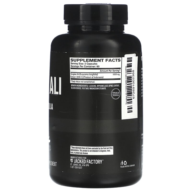 Jacked Factory Tongkat Ali 1000mg 120 Veggie Capsules