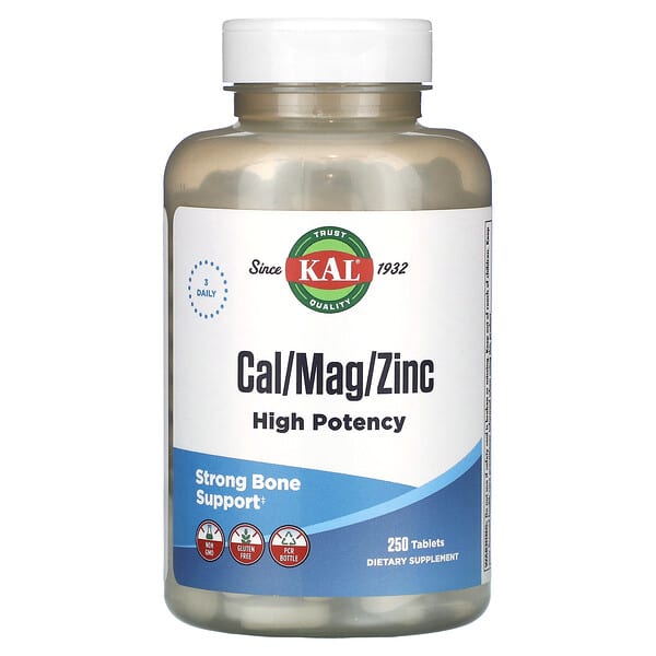 KAL Cal/Mag/Zinc High Potency 250 viên hỗ trợ sức khỏe