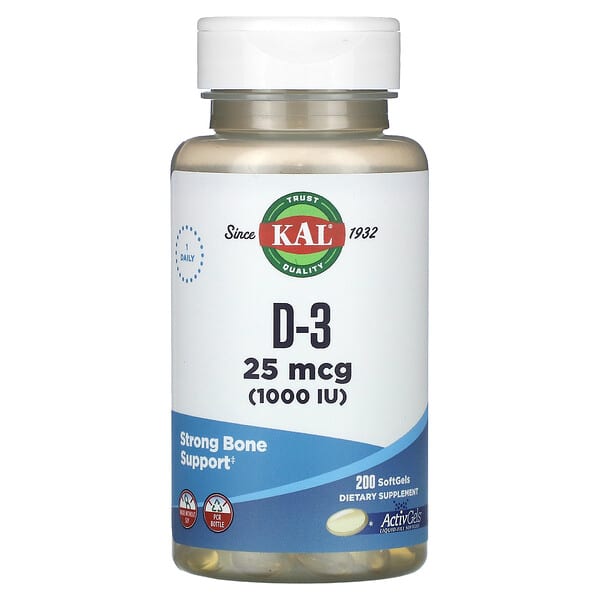 KAL D-3 25mcg 1000 IU 200 viên Hỗ Trợ Xương Khỏe