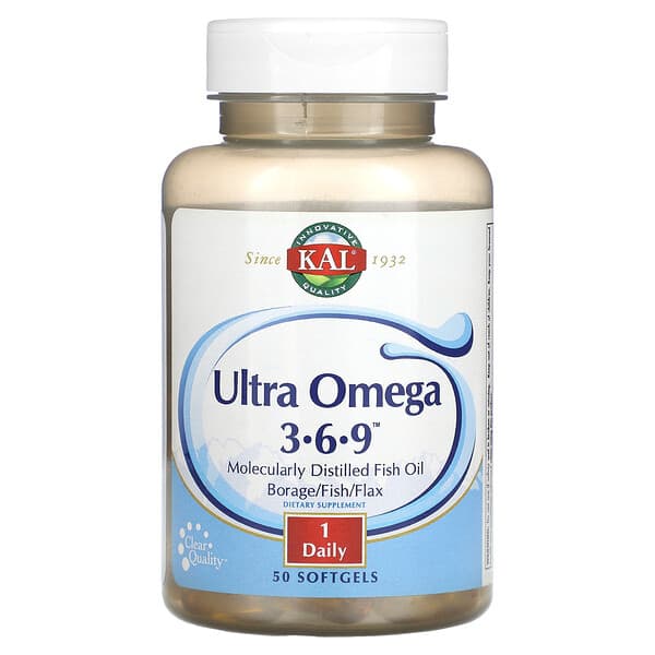 KAL Ultra Omega 3-6-9 50 Viên Dầu Cá Hỗ Trợ Sức Khỏe