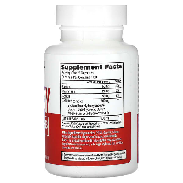 KetoLogic Energy Keto BHB Caffeine 60 Viên Vegetarian