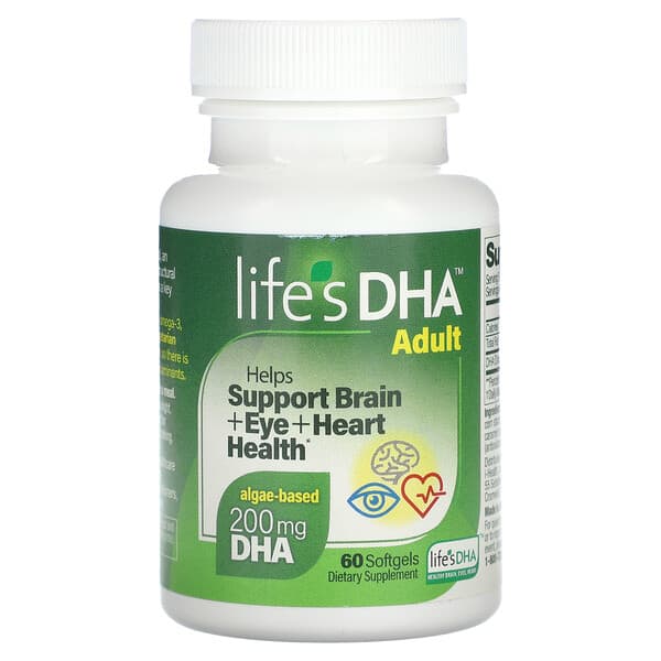 DHA Life Adult 200mg - Bảo vệ Não, Mắt, Tim 60 Viên
