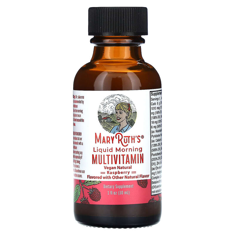 MaryRuth's Liquid Morning Multivitamin Travel Pack Raspberry
