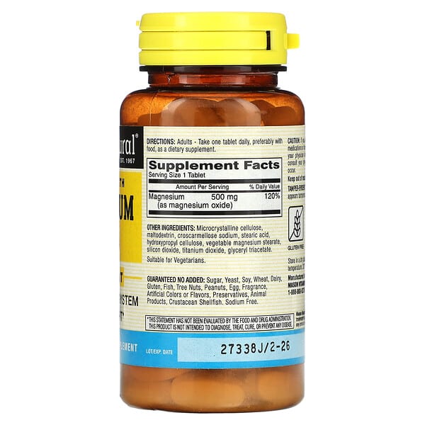 Magnesium Extra Strength 500mg Mason Natural 100 viên