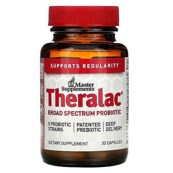 Master Supplements Theralac Broad Spectrum Probiotic 30 Billion CFU 30 ...