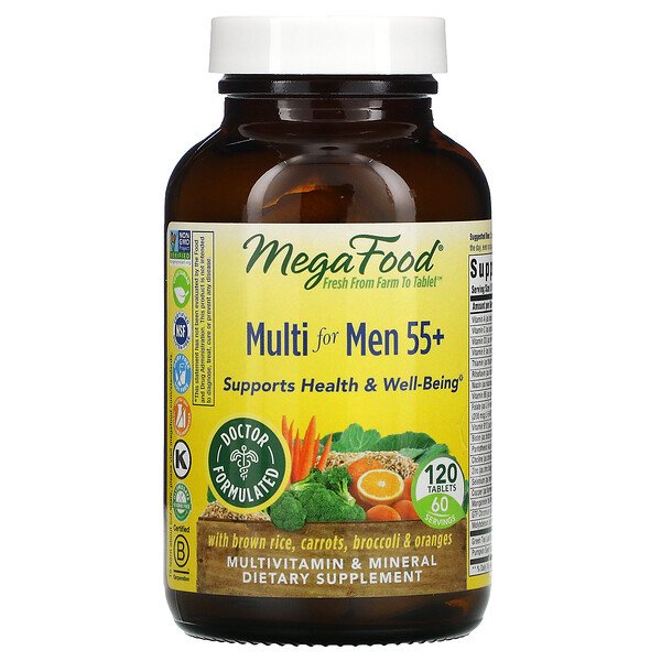 MegaFood Men's 55+ Advanced Multivitamin 120 Tablets | XaXi