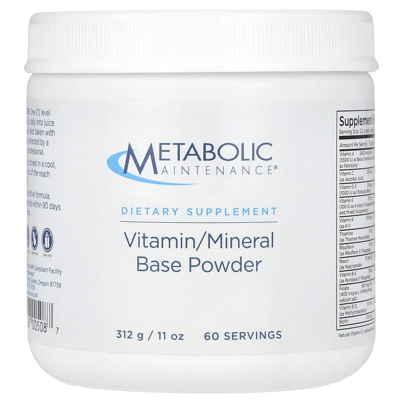 Vitamin Mineral Base Powder 11 oz Metabolic Maintenance