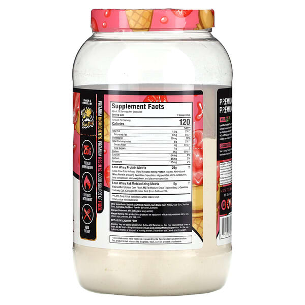 Bột Protein MuscleSport Lean Whey Iso-Hydro Dâu Kem 2 lbs