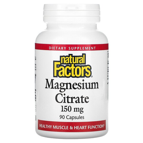 Natural Factors Magnesium Citrate 150 mg 90 Capsules | XaXi