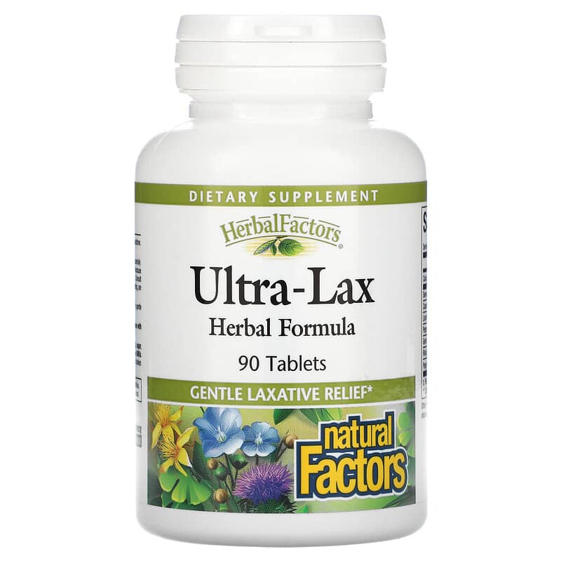 Natural Factors Ultra-Lax Herbal Formula 90 Tablets | XaXi