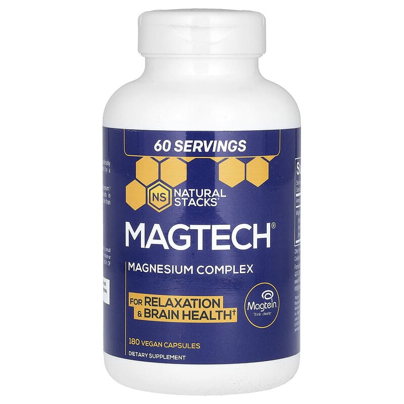 Natural Stacks Magtech Magnesium Complex 180 Vegan Capsules