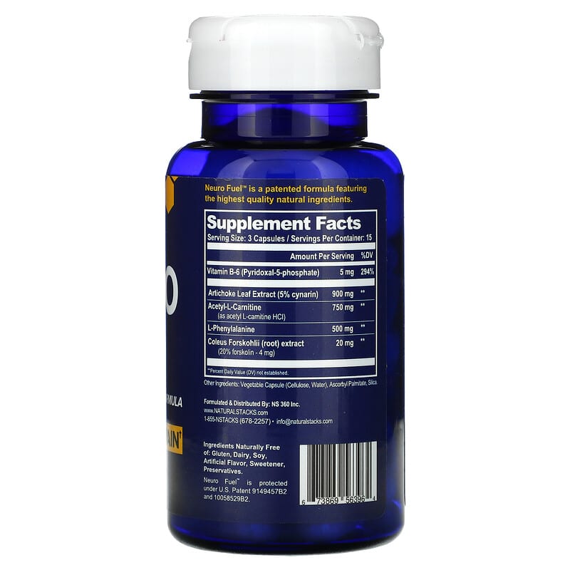 Natural Stacks Neuro Fuel 45 Vegetarian Capsules | XaXi