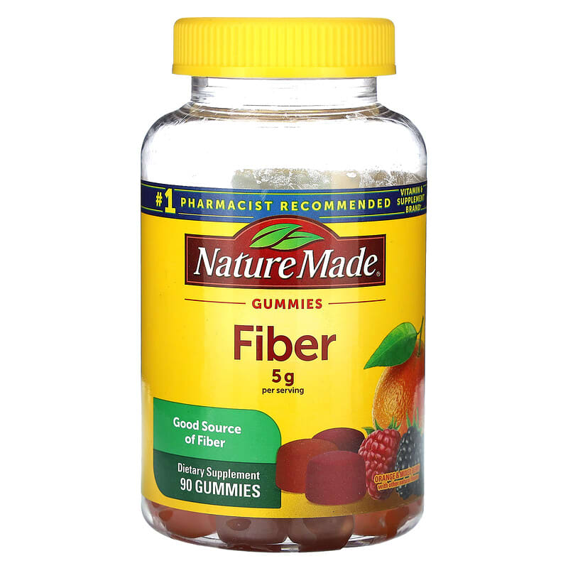 Nature Made Fiber Gummies Orange Berry 90 Count 5g