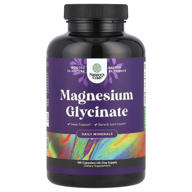 Nature's Craft Magnesium Glycinate 180 Capsules bổ sung sức khỏe