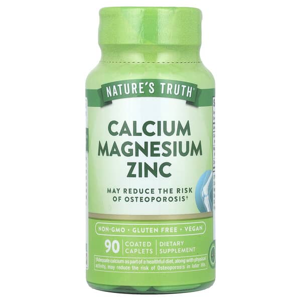 Calcium Magnesium Zinc Nature's Truth 90 Viên Nén Coated