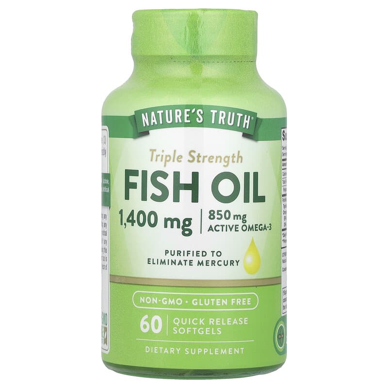 Nature's Truth Fish Oil Triple Strength 60 Softgels