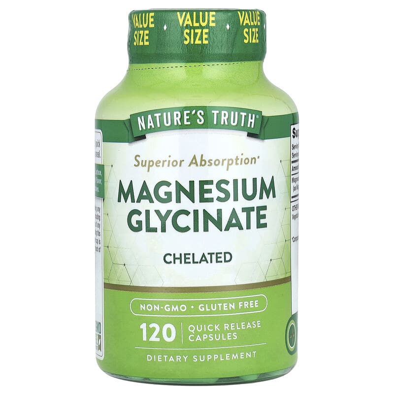 Nature's Truth Magnesium Glycinate 120 Quick Release Capsules
