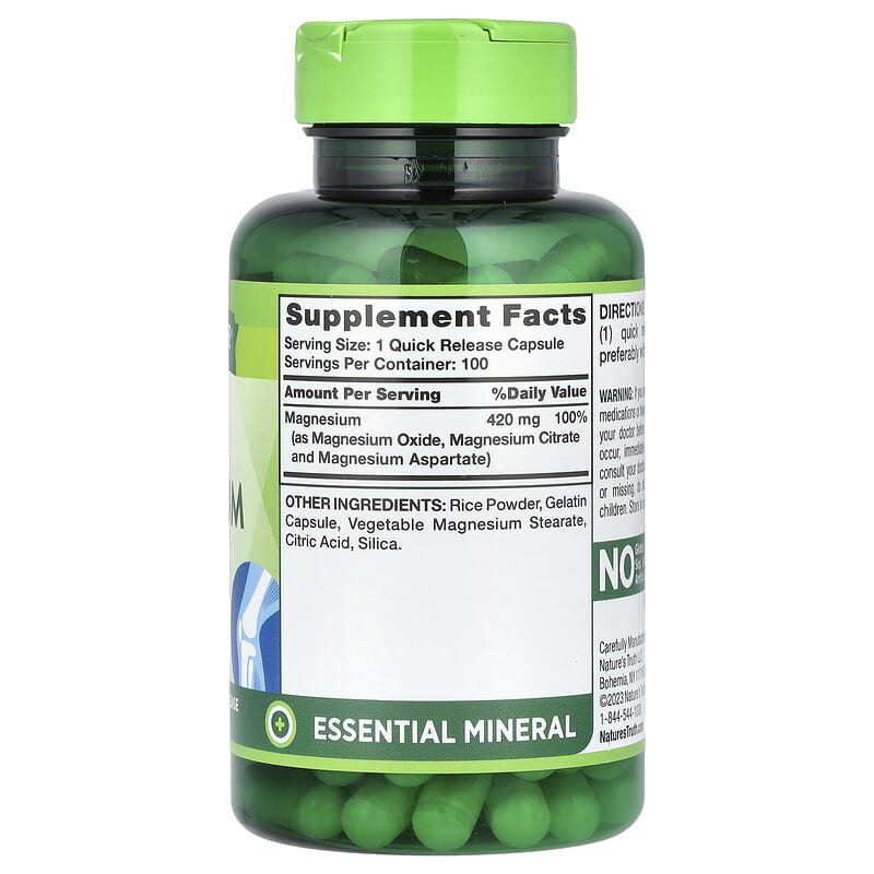 Triple Magnesium Complex 100 Capsules Nature's Truth