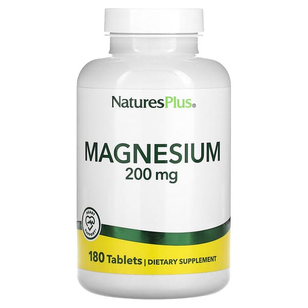 Viên uống NaturesPlus Magnesium 200mg 180 viên hỗ trợ sức khỏe