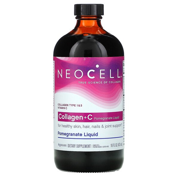 NeoCell Collagen + C Pomegranate Liquid 4 g 16 fl oz (473 ml) | XaXi