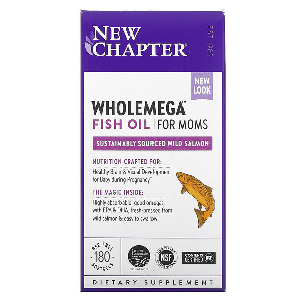New Chapter Wholemega Fish Oil for Moms 180 Softgels | XaXi
