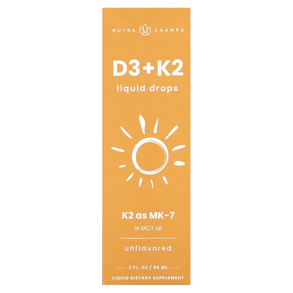 Giọt D3 + K2 NutraChamps 60ml Không Vị