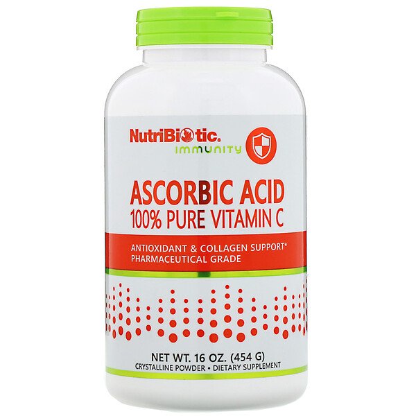 NutriBiotic Immunity Ascorbic Acid 100% Pure Vitamin C Crystalline Powder 16 oz (454 g) | XaXi
