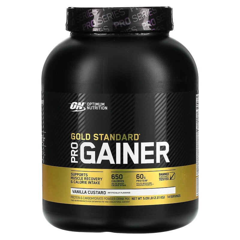Optimum Nutrition Gold Standard Pro Gainer Vanilla Custard 5.09 lbs (2. ...